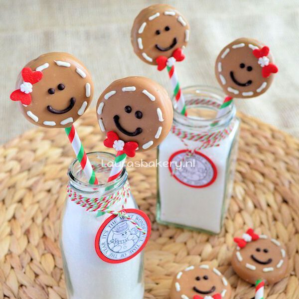 Gingerbread Man Oreo Pops - Laura's Bakery