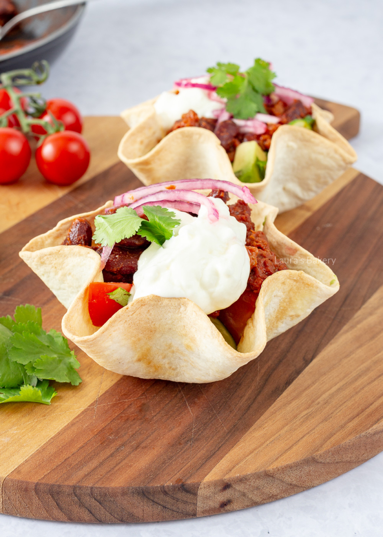 Tortilla taco bowl - Laura's Bakery
